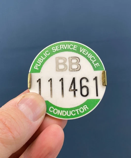 VINTAGE SHEFFIELD YORKSHIRE Public Service Vehicle Bus Conductor Badge ...