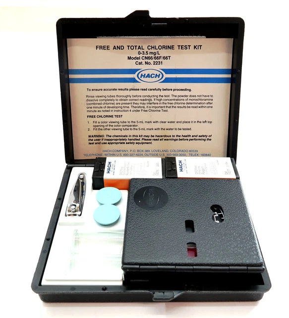 HACH FREE AND Total Chlorine Test Kit 0-3.5 ml/L Model CN66/66F/66T Cat ...