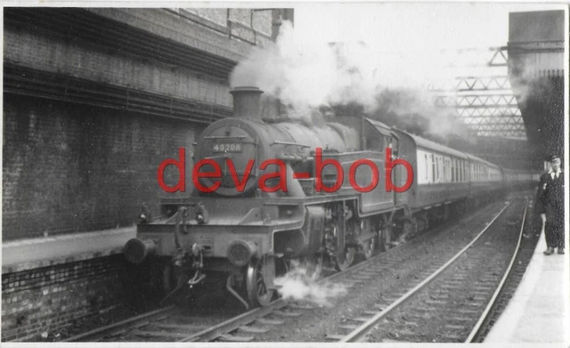 RAILWAY PHOTO LMS Stanier 3P 40208 London Euston 2-6-2T Loco £3.75 ...