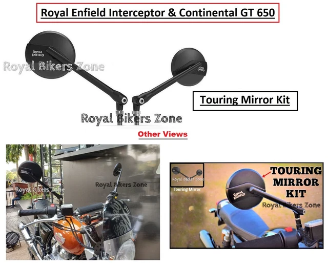 ROYAL ENFIELD INTERCEPTOR & Continental GT 650 "Touring Mirror Kit" EUR ...