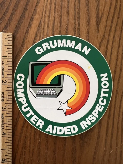 VINTAGE GRUMMAN COMPUTER Aided Inspection F-14 Tomcat Retro Decal Air ...