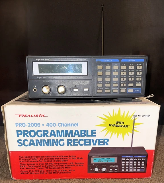 VINTAGE RADIO SHACK Realistic Pro-2006 400-Channel Scanner Police Fire ...