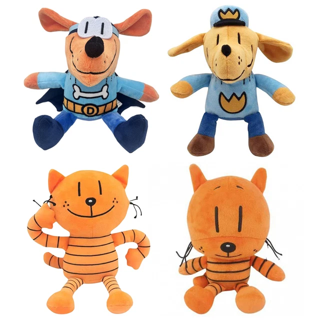 NEW DOGMAN&DOG MAN'S Li'l Petey,Funny Detective-Dog Stuffed Toy,Cute ...