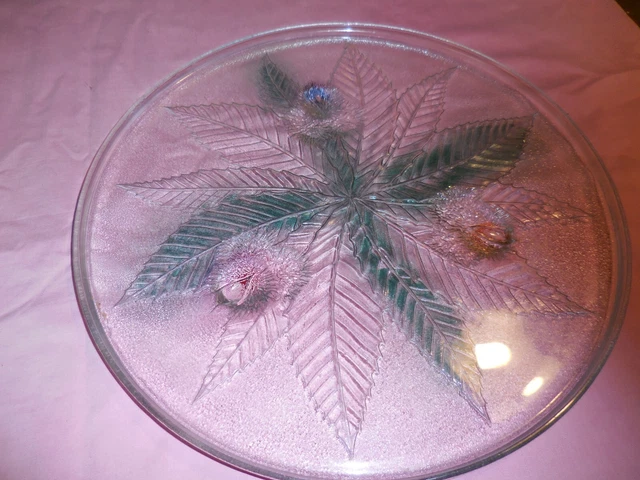 PLAT À TARTE de présentation en verre vintage EUR 12,00 - PicClick FR