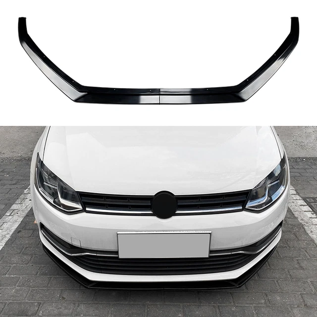 CAR FRONT BUMPER Spoiler Lip Kit For MK5 VW Polo 6R 6C 2009-2018 Gloss Black EUR 58,93 - PicClick FR