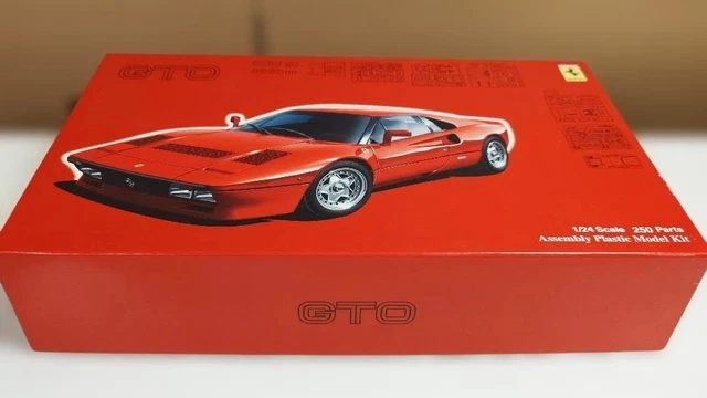 FERRARI GTO 1/24 Plastik Modellbausatz 250 Teile Fujimi Sammlerstück ...