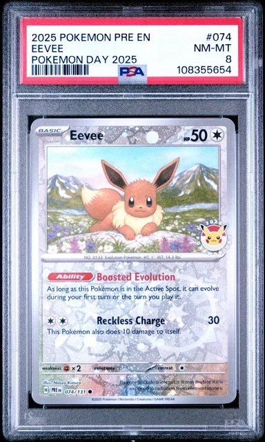 2025 POKEMON PRE En-Prismatic Evolutions Pokemon Day 2025 #074 Eevee ...