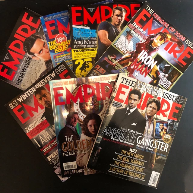 7 X EMPIRE 2007 Magazines inc Simpsons Poster Movie Film Reviews Bundle ...