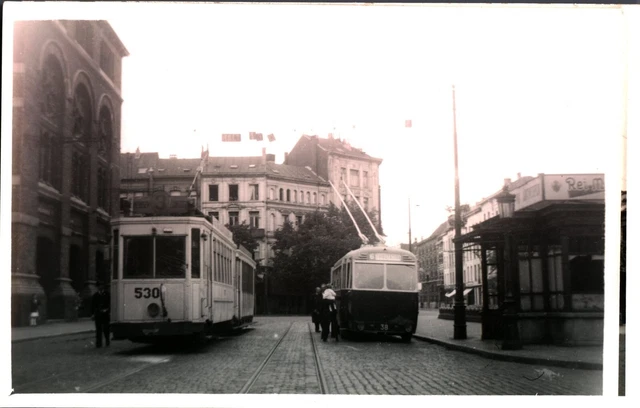 ORIGINAL REAL PHOTOGRAPH Tram Antwerp 530 tramcar circa 1940 vintage £7 ...