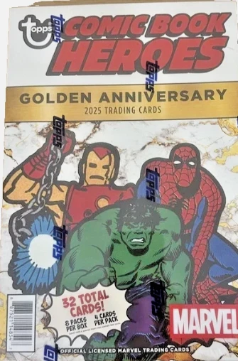 2025 TOPPS MARVEL Comic Book Heroes 1975 Golden Anniversary Hobby Box ...