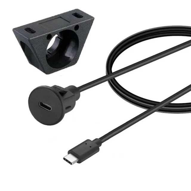 VEHICLE DASHBOARDS USB2.0 Type C Extender Cable Panel Mount Waterproof ...