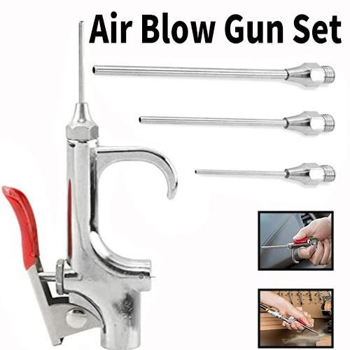AIR COMPRESSOR AIR Duster Blow Gun With Nozzles Tip Needle Blower ...