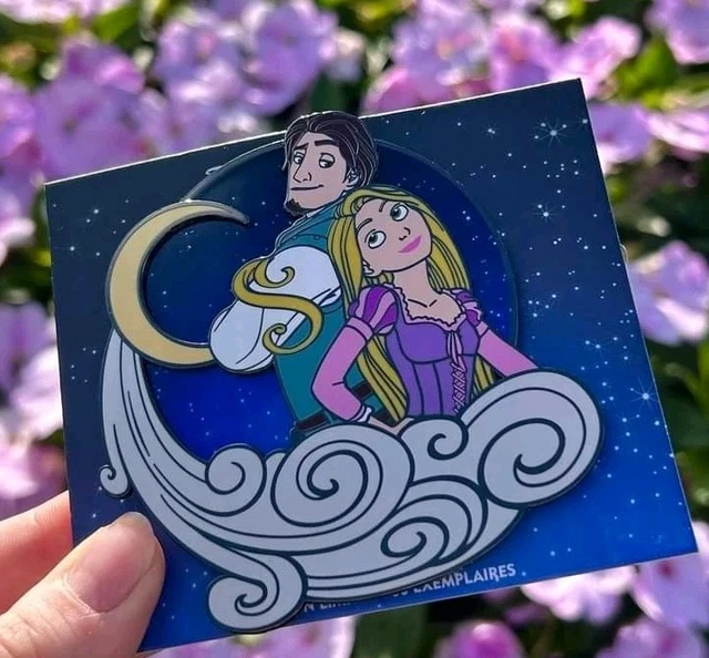PIN LE DLP Disneyland Paris Jumbo Rapunzel Rapunzel Flynn Tangled Moon ...