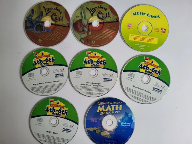CHILDREN'S EDUCATIONAL MATH Etc Computer Software CD-ROM Vintage Lot $9 ...