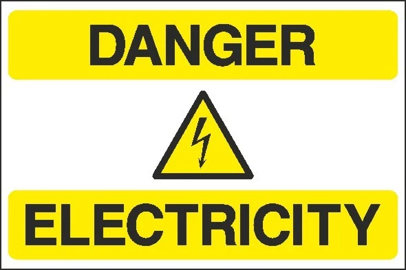 DANGER ELECTRICITY SIGNS Stickers Caution Warning Danger Hazard ...