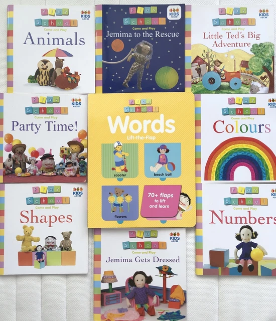 PLAY SCHOOL COME and Play numbers colours Little Ted animals + Words ...