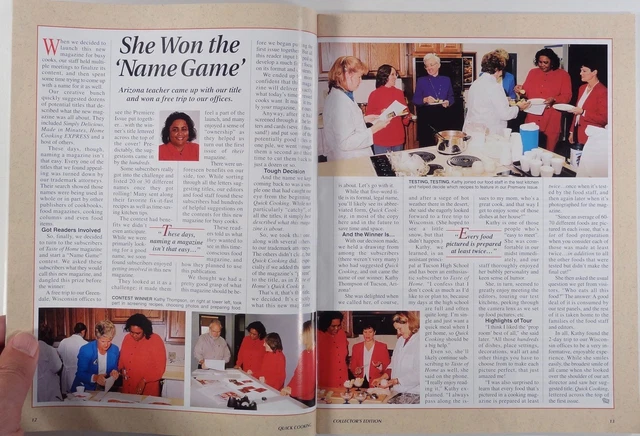 2001 TASTE OF HOME'S QUICK COOKING homemade recipes EASY DESSERTS meal ...