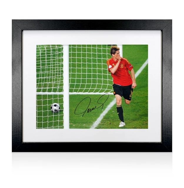 FRAMED FERNANDO TORRES Signed Spain Photo: Euro 2008 Final Goal ...