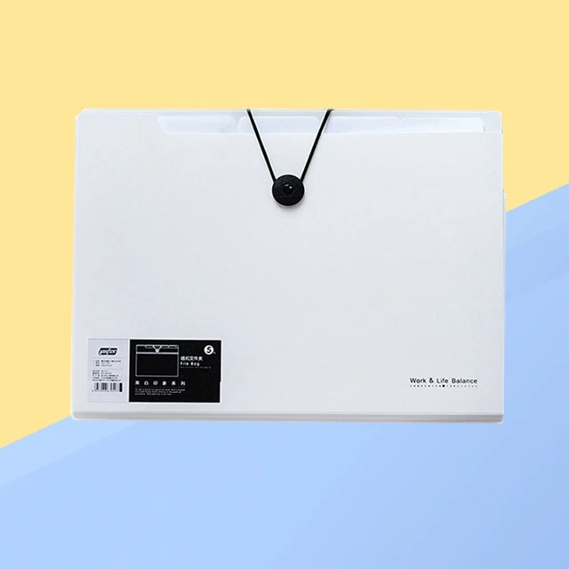 A4 MULTI-LAYER FOLDER Transparent Plastic Buckle Office File Holder ...