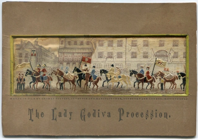 1880S STEVENGRAPH T. Stevens Silk Woven Picture "The Lady Godiva ...