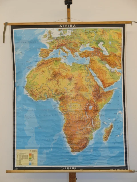SCHOOL WALL MAP wall map physical political The States of Africa 1998 ...