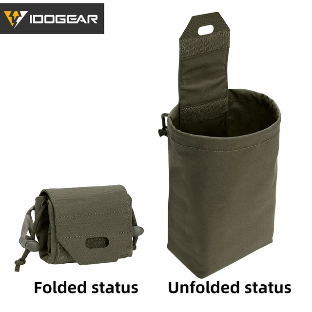 IDOGEAR TACTICAL FOLDABLE Recycling Bag Dump Pouch MOLLE Drop Pouch ...
