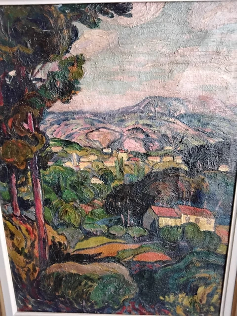 TABLEAU FRANÇOIS MARIUS Berthet Paysage Provence Huile sur Toile EUR 1. ...