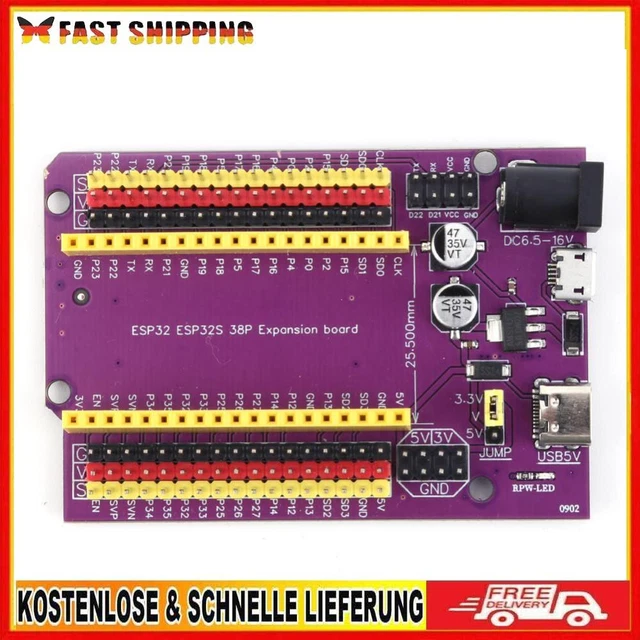 Esp32 Development Module Usb 38pin Type Cmicro Module Gpio Expansion