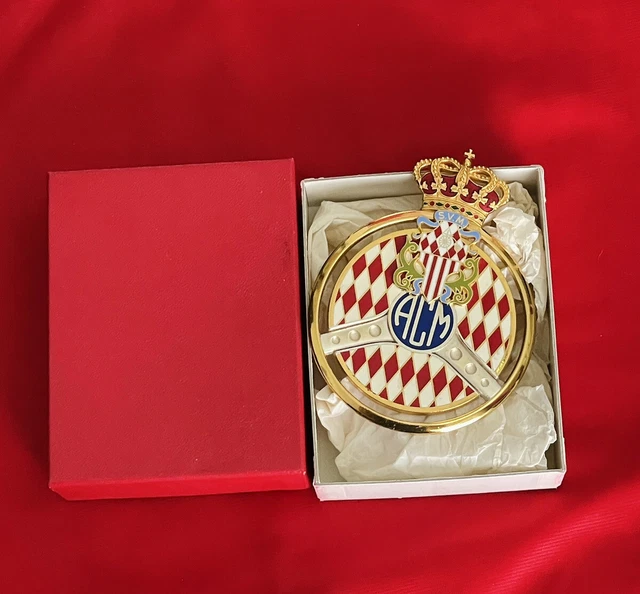 AUTOMOBILE CLUB DE Monaco ACM Badge Emblème Plaque Logo Émaillé Série ...