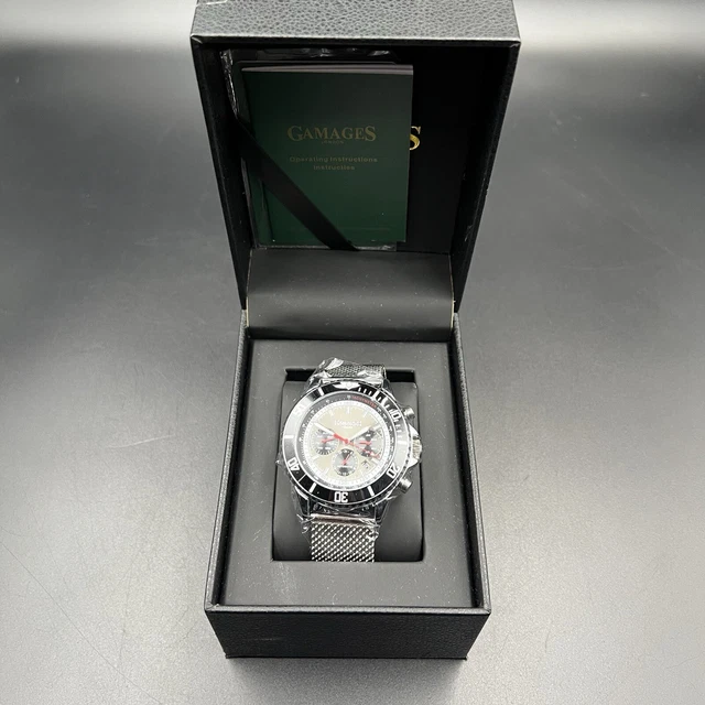 GAMAGES LIMITED EDITION Sports Racer Automatic Watch 8840 Steel UNWORN ...