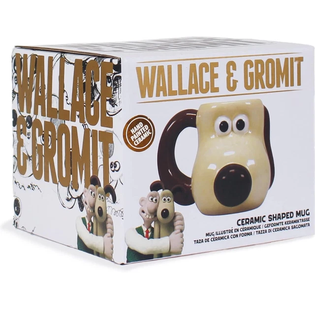 WALLACE AND GROMIT Gromit 3D shaped Coffee Mug NEW IN GIFT BOX Half ...