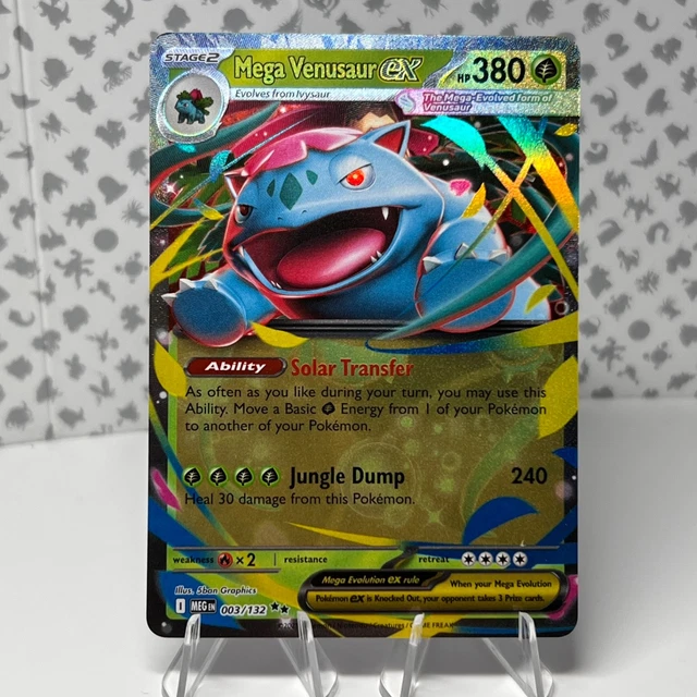 MEGA VENUSAUR EX 003/132 Me01: Mega Evolution Holo NM £2.05 - PicClick UK