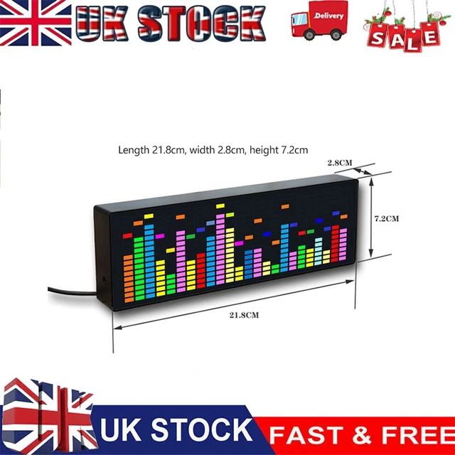 LED MUSIC AUDIO Spectrum Indicator VU-Meter VFD Audio Atmosphere ...
