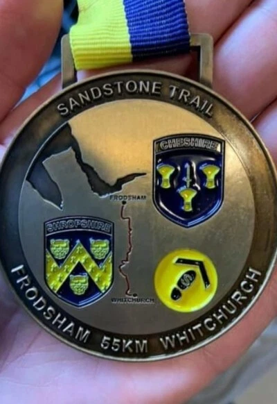 SANDSTONE TRAIL WALKING Medal, heavy duty, with ribbon, specially ...