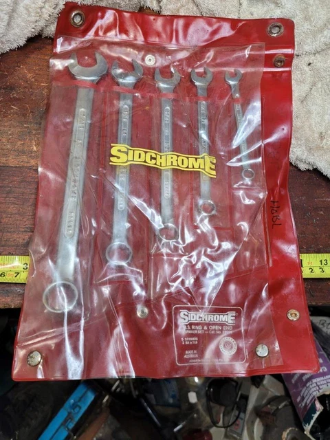 VINTAGE SIDCHROME BS Ring & Open End Spanner Set, Cat No. 22605. Tools ...