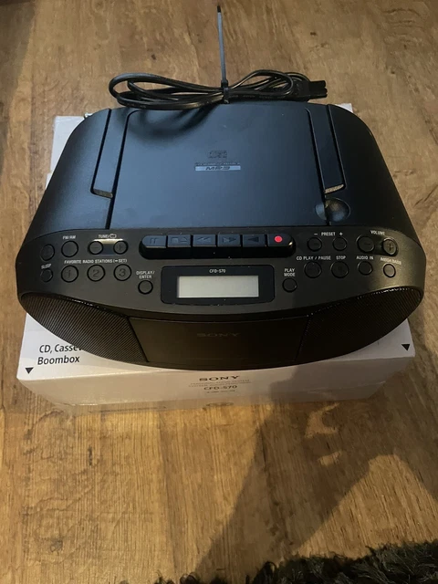 SONY CFD-S70 CD cassetta radio boombox stereo con scatola originale EUR 34,57 - PicClick IT