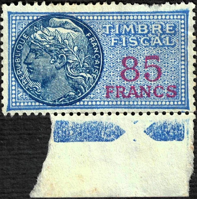 FRANCE 1935 TIMBRE fiscal Y&T n°166 Médaillon de Daussy sur fond étoilé ...