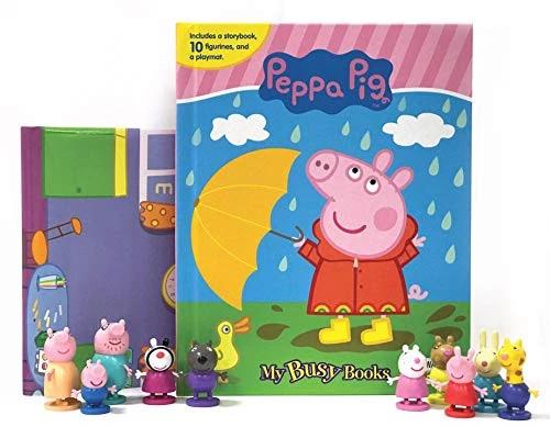PEPPA PIG MY Busy Books - Storybook, 10 figurines,... - Phidal ...