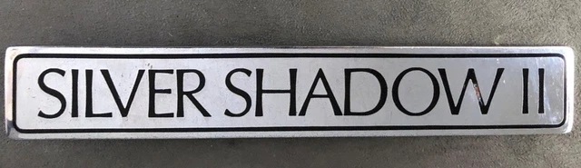 ROLLS ROYCE BENTLEY Silver Shadow Ii Enamel Automobile Motor Car Badge ...