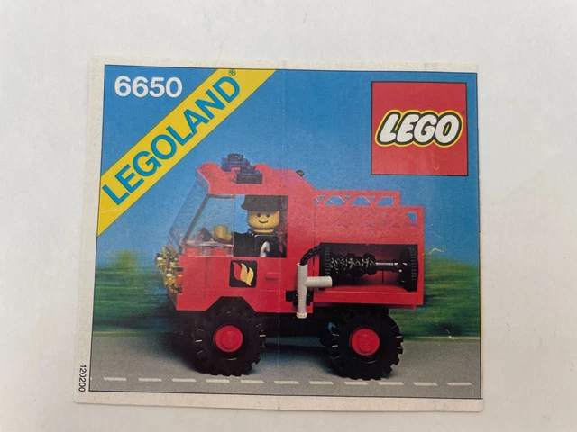 LEGO ® BAUANLEITUNG Legoland Town 6650 Feuerwehr Instruction ungelocht ...