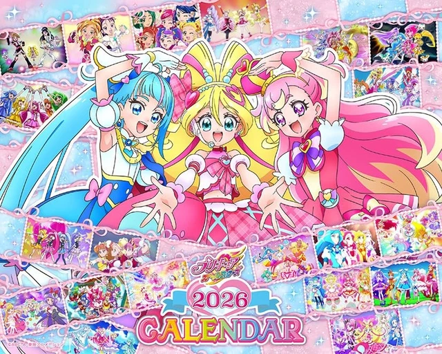 TOEI ANIMATION PRECURE All Stars 2026 Desktop Calendar 16x20 Cl-016 ...