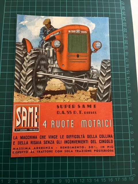 PUBBLICITÀ VINTAGE TRATTORE same super same 55 originale advertising ...