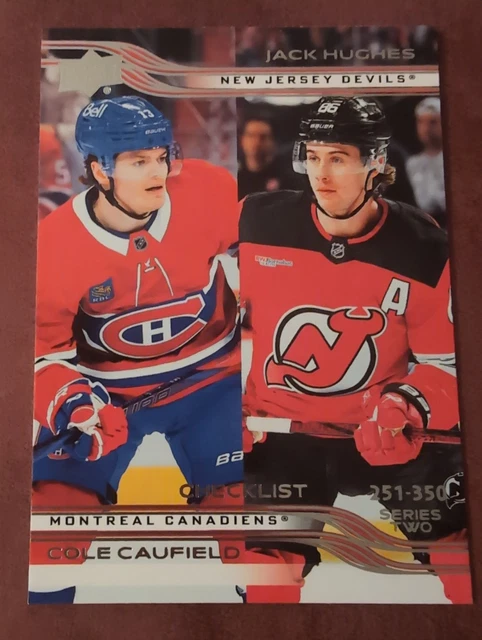 2025-26 UPPER DECK Series 2 Hockey Cole Caufield Jack Hughes Checklist ...