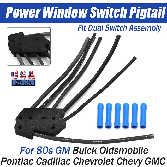 POWER WINDOW DUAL Switch Pigtail Connector Plug Wire For 80s GM C10 ...