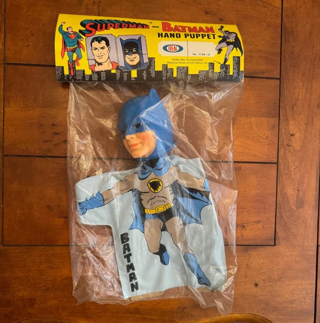 VINTAGE IDEAL 1965 Batman Hand Toy Puppet In Original Package Unpunched ...