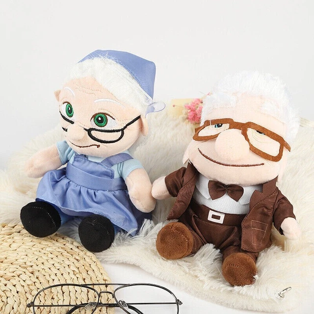 PIXAR UP MOVIE Carl Grandpa & Grandmother Plush Soft Doll Figure Toy 8 ...