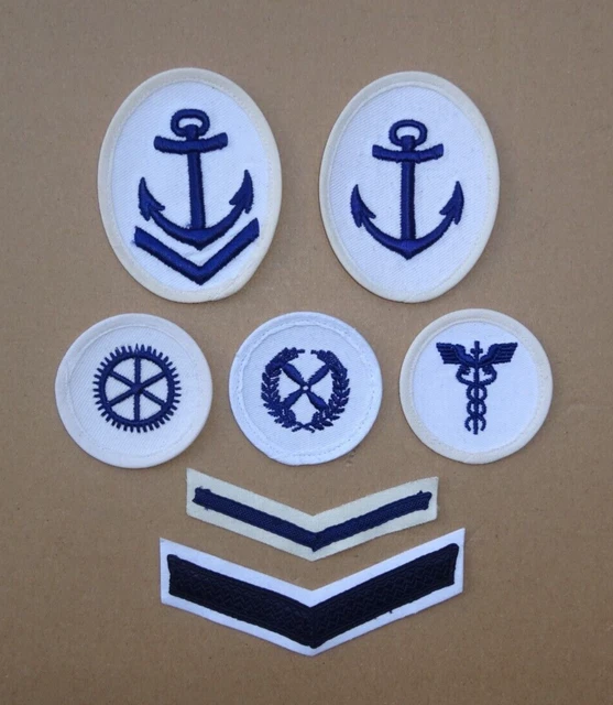 KONVOLUT NVA VOLKSMARINE Laufbahnabzeichen Winkel Uniform DDR Marine ...