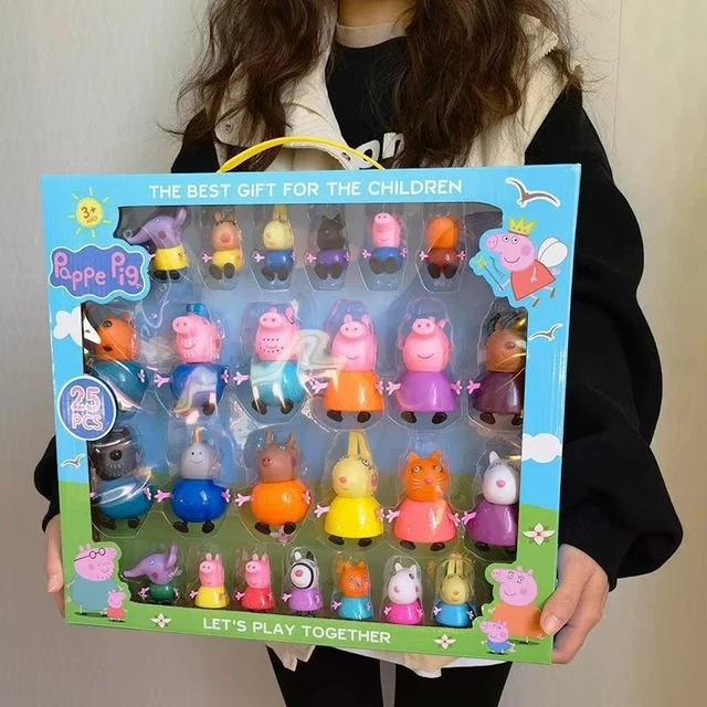 PEPPA PIG FOUR Toy Dolls Set Girl Boy Children Birthday Play Figures ...