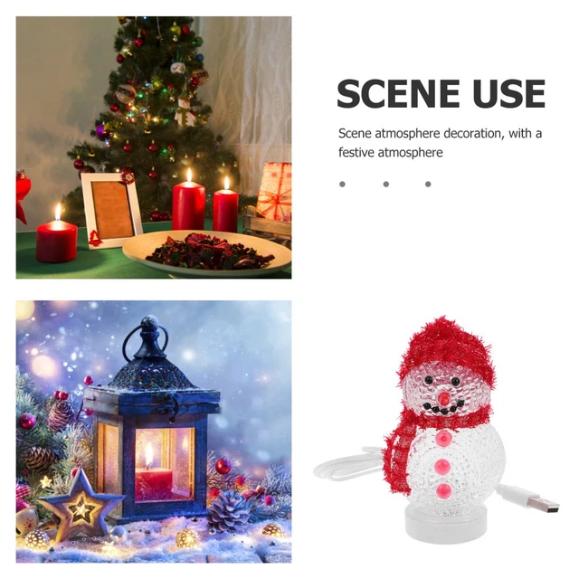 LIGHT UP SNOWMAN Lighted Winter Decorations Indoor Christmas Night £9. ...