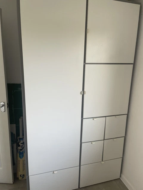 IKEA VISTHUS WARDROBE - Grey/White - Modern Storage Solution - Good ...